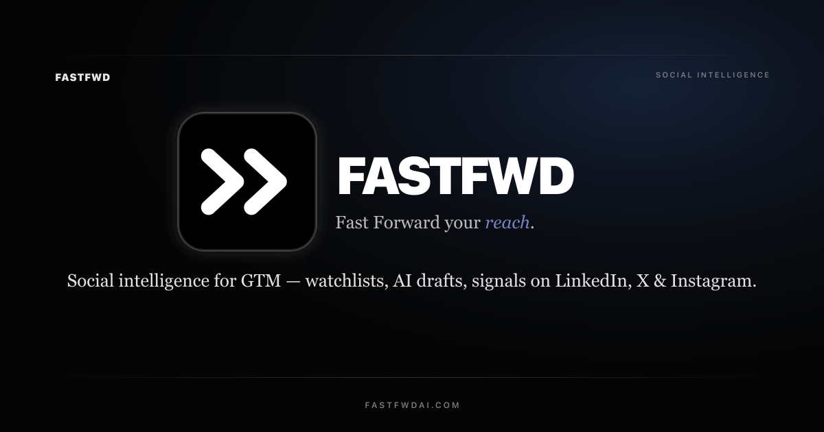 FastFwd — Fast Forward your reach.